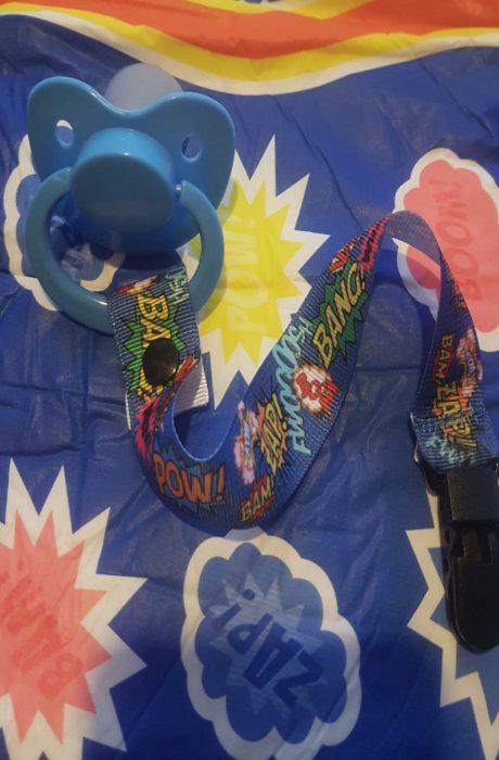 Translucent Blue and White pacifier – The Dotty Diaper Company