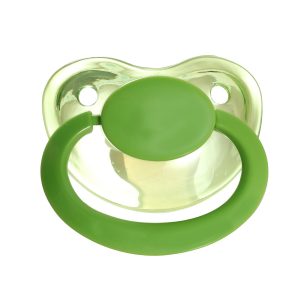 Translucent Green and Green pacifier