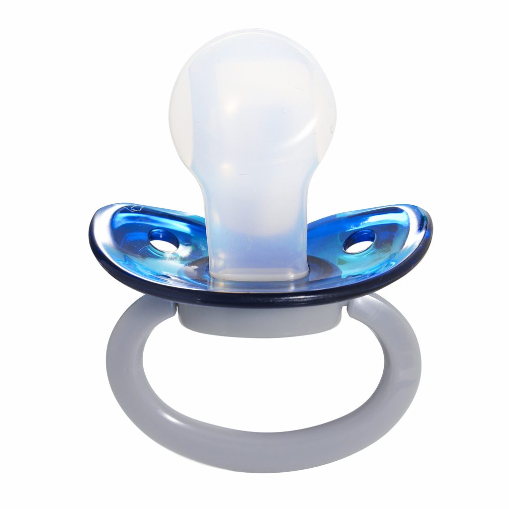 Translucent Blue and White pacifier