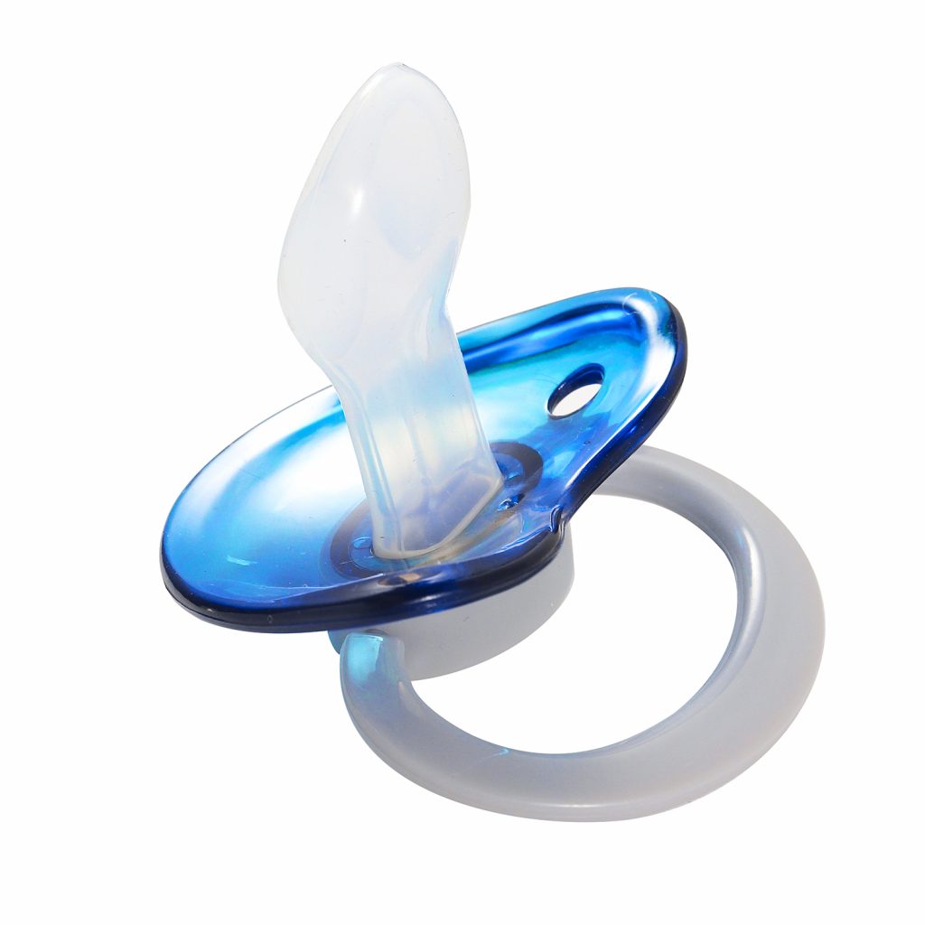 Translucent Blue and White pacifier