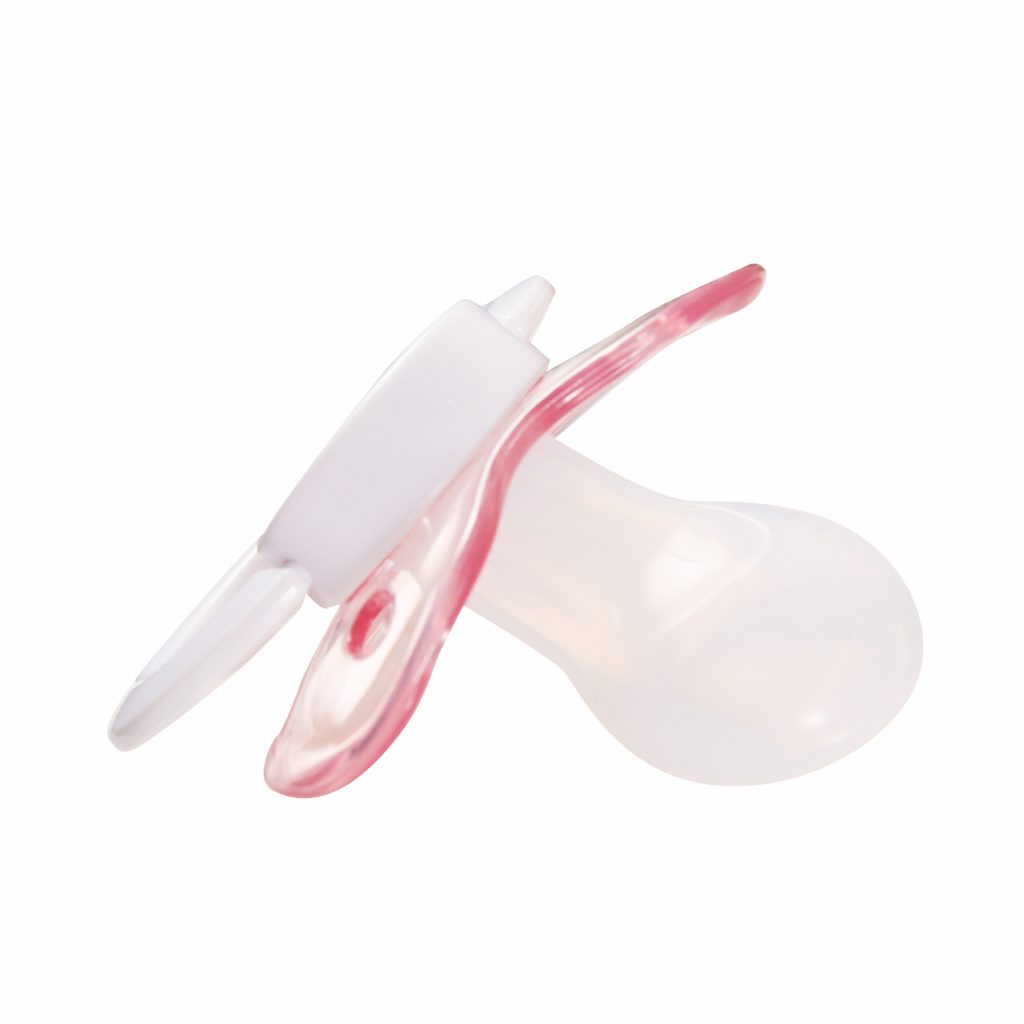 Translucent Pink and White pacifier