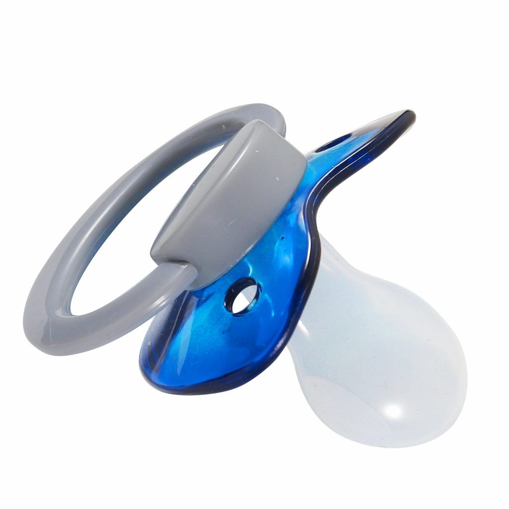 Translucent Blue and White pacifier