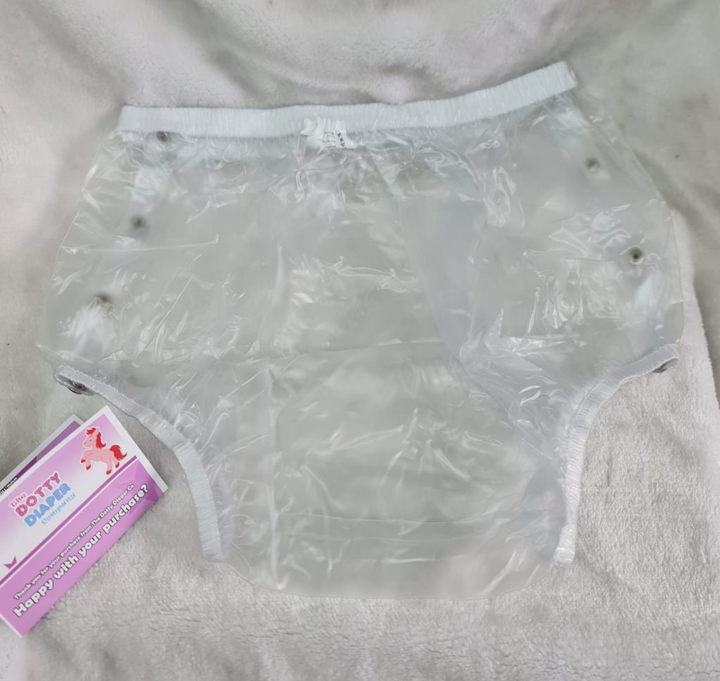 Clear front popper Plastic pants
